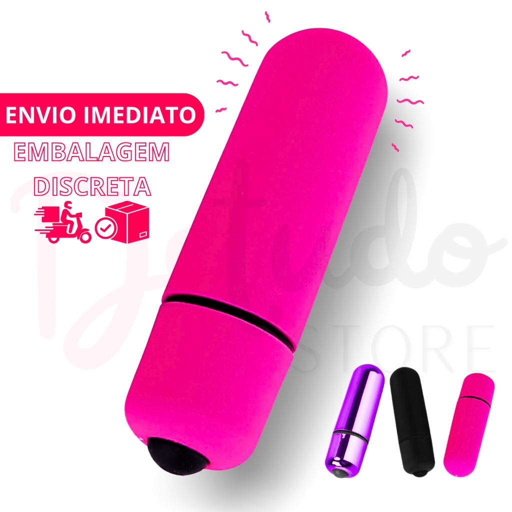 Mini Vibrador Aveludado Cápsula Vibratória Ponto G Bullet Power Estimulador de Clitóris ...