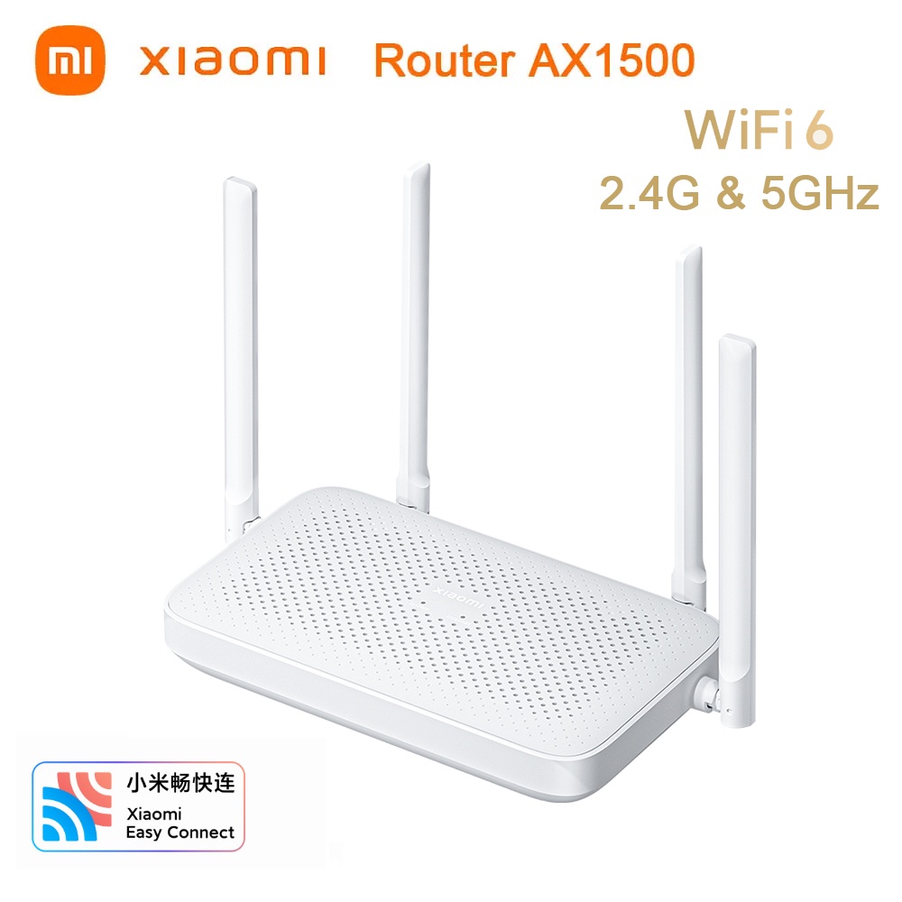 Roteador Xiaomi AX1500 2.4G/5GHz De Banda Dupla Wifi 6 1501Mbps Porta ...