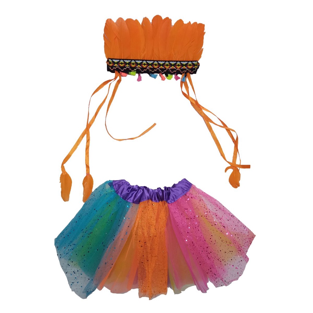 Fantasia de Índio para Carnaval - Multicolorida | Shopee Brasil
