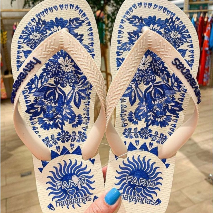 Chinelo Farm Havaianas Tropical Vibes Praia Verao Lançamento Impedivel ...