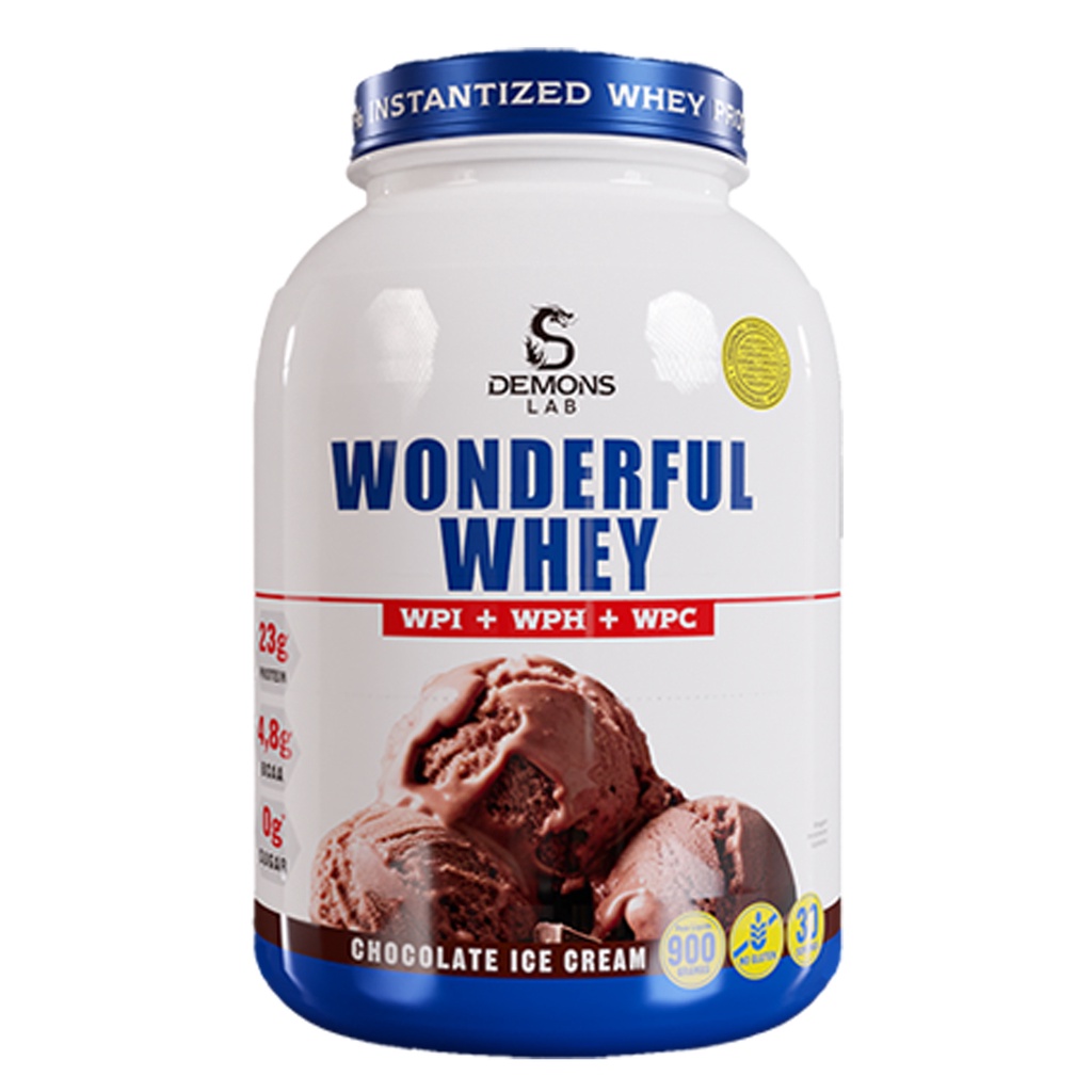Wonderful Whey 900g Whey Protein 3W WPI WPC WPH - Demons Lab | Shopee Brasil