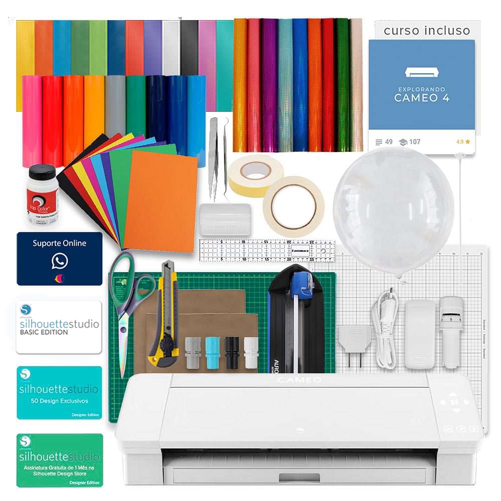 Plotter de Recorte Silhouette Cameo 4+ Super Kit Premium | Shopee Brasil