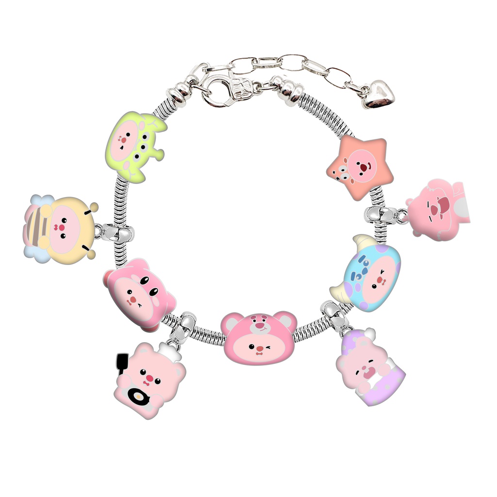 Pulseira Coreana Fofa Estampa De Desenho De Anime Pequeno Castor Loopy ...