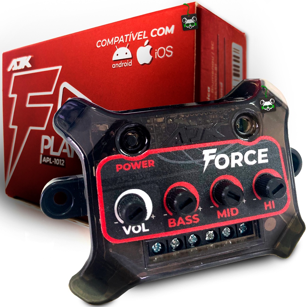 Mini Player Amplificador Force AJK Bluetooth Som Caixa Bob Auto | Shopee Brasil