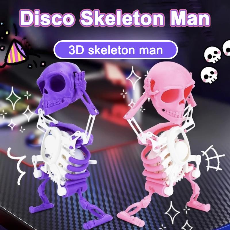 Impressão Em 3D Esqueleto De Crânio Cor-De-Rosa Dançando Cabeça De ...