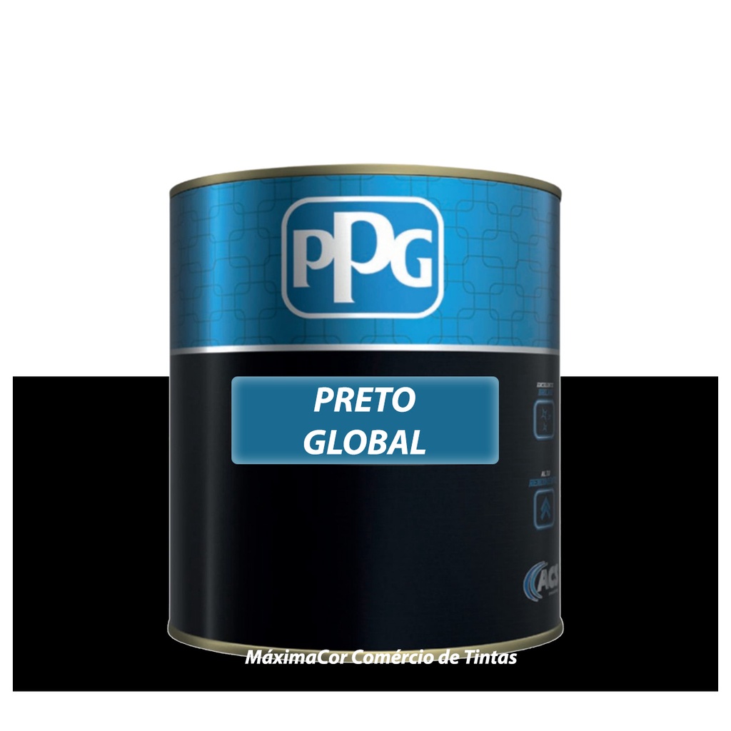 Tinta Automotiva Preto Global GM PPG 900ml | Shopee Brasil