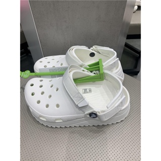 Crocs Branco E Preto Hiker Clog Pure Thick-Soled Beach Shoes Sandálias ...