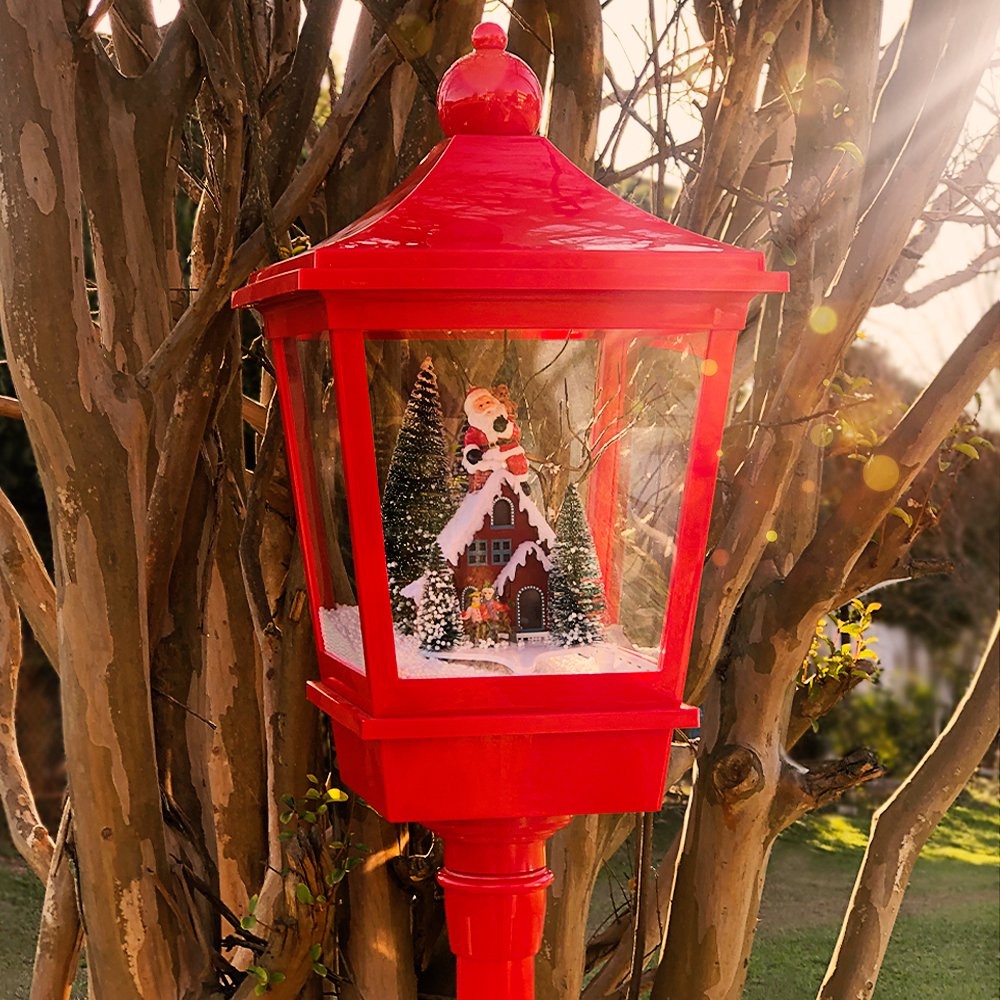 Poste Natalino Musical Bivolt 1,80m Com Luz E Neve - Vermelho | Shopee ...