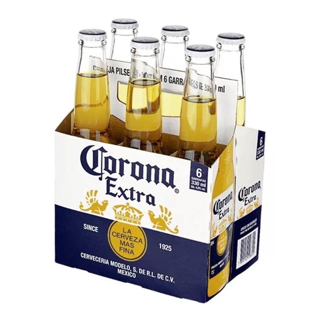 Cerveja CORONA Long Neck 330ml (Pack c/ 6 unidades) | Shopee Brasil