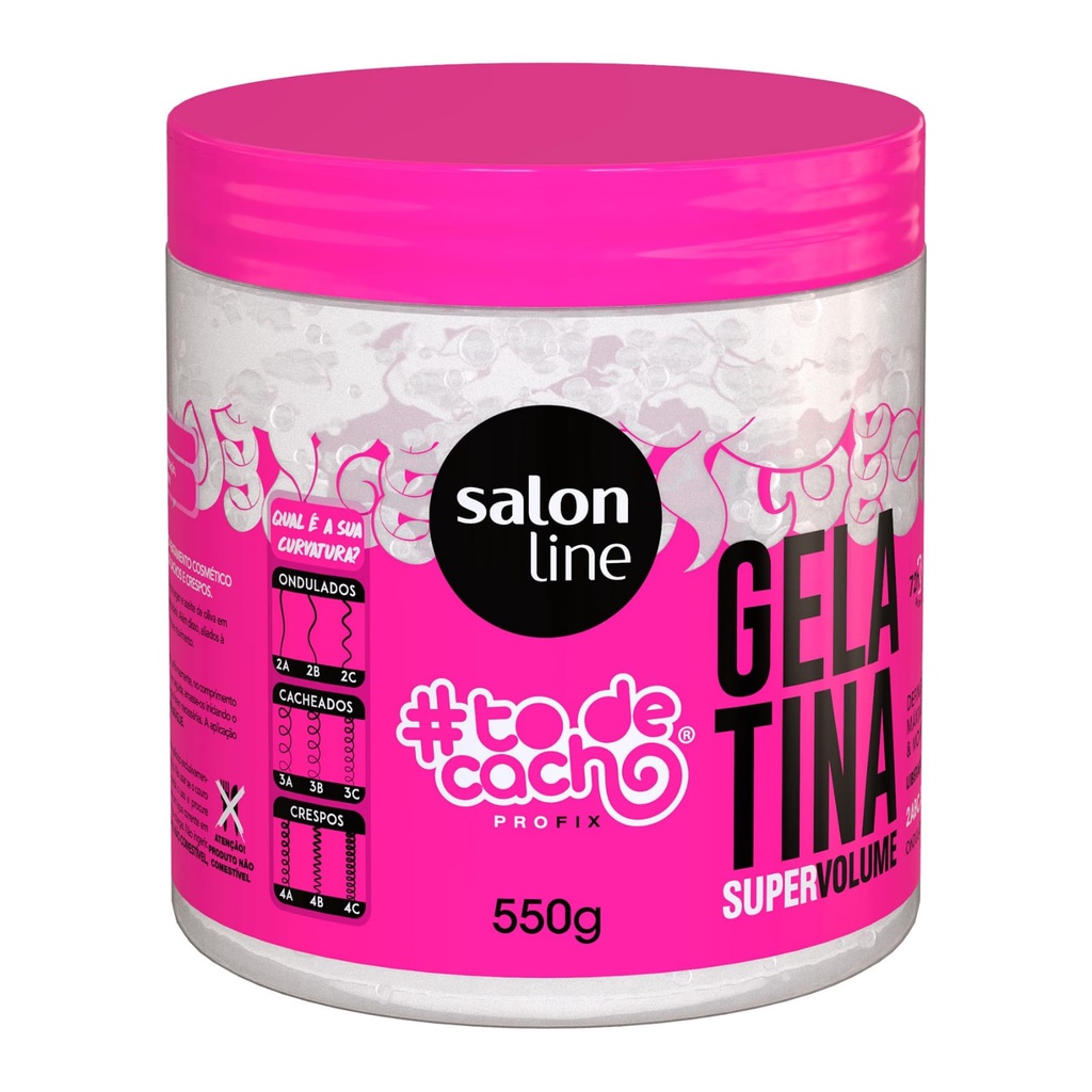 Gelatina to de cacho super volume Salon Line 550g | Shopee Brasil