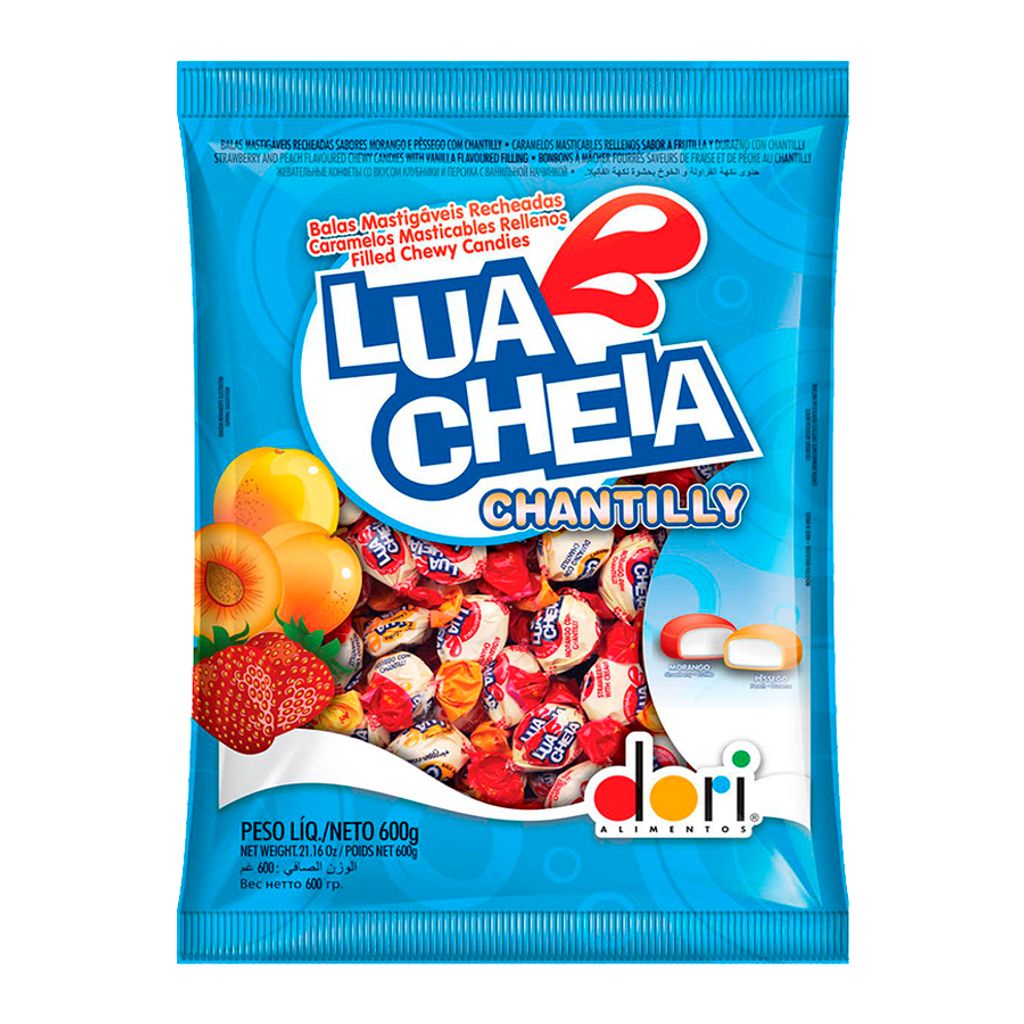 Bala Mastigável Lua Cheia Chantilly 600Gr - Dori | Shopee Brasil