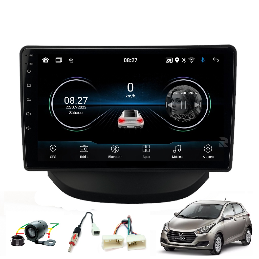 Kit Central Multimidia 9 Polegadas Android Hyundai HB20 2012 a 2019 | Shopee Brasil