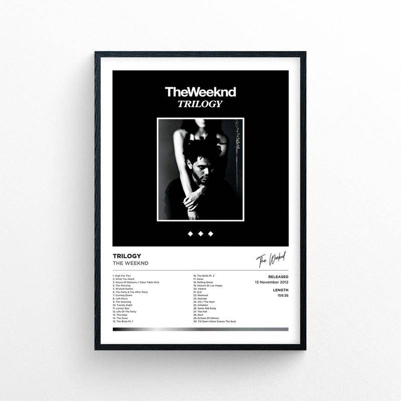 The Weeknd-Trilogy Impressão De Pôsteres Sem Moldura | Estilo Polaroid ...