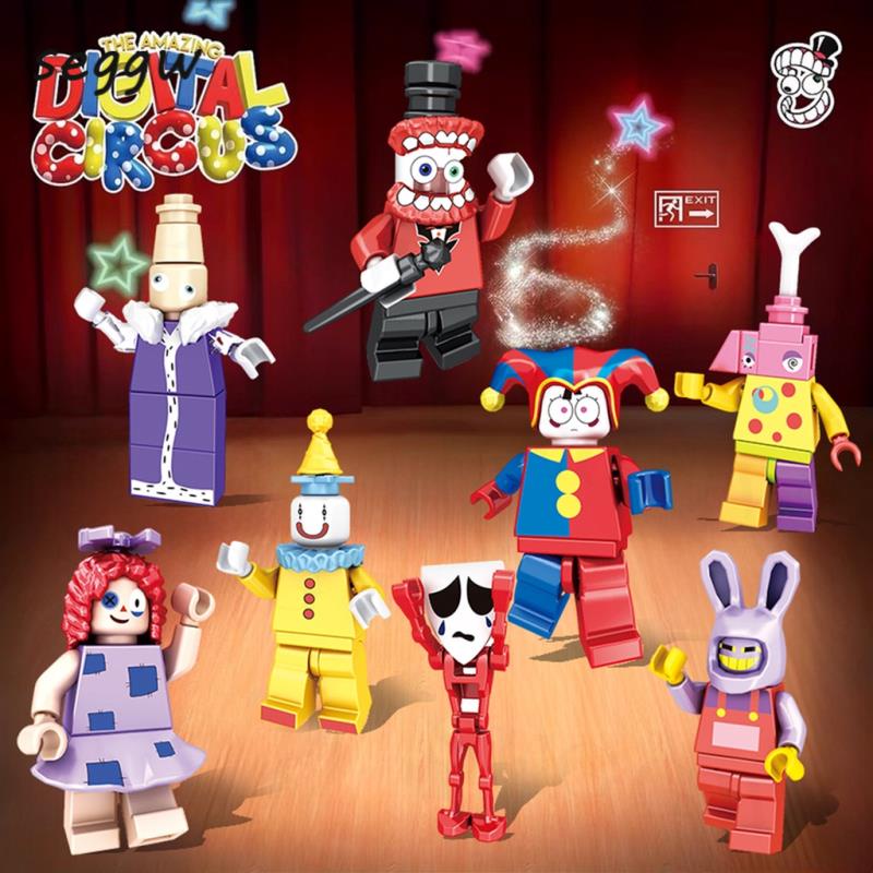 4,5cm Cartoon Cute The Amazing Digital Circus Building Blocks Toy Dolls ...