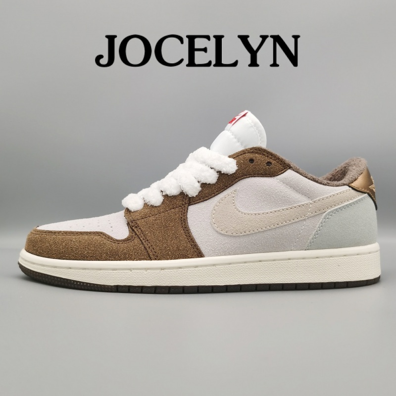 2024jo 1 marrom cinza dourado antiderrapante sapatos resistentes ao ...