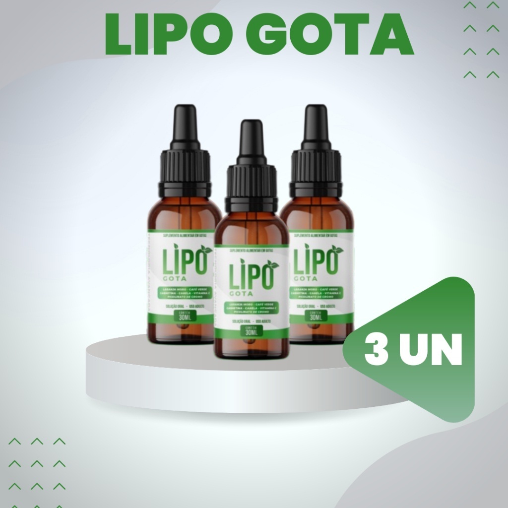3 Lipo Gota Original 30ML | Shopee Brasil