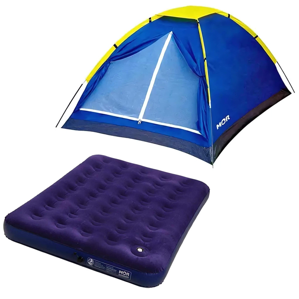 Kit Barraca Camping Iglu 2 pessoas - MOR + Colchão Inflável Casal com ...