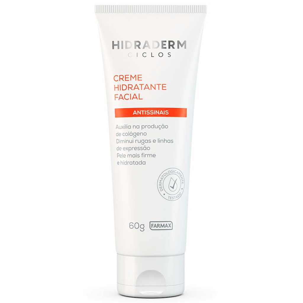 Creme Facial Antissinais Farmax Hidraderm Ciclos 60g | Shopee Brasil
