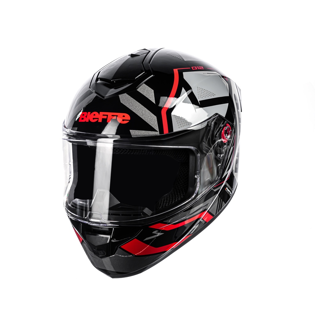 Capacete Bieffe B12 Phanton Preto Vermelho 60 | Shopee Brasil