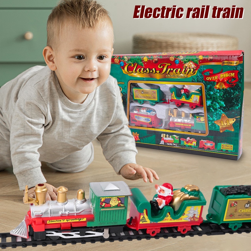 Mini Simulation Railway Tracks Set Game / Plastic Christmas Electric ...