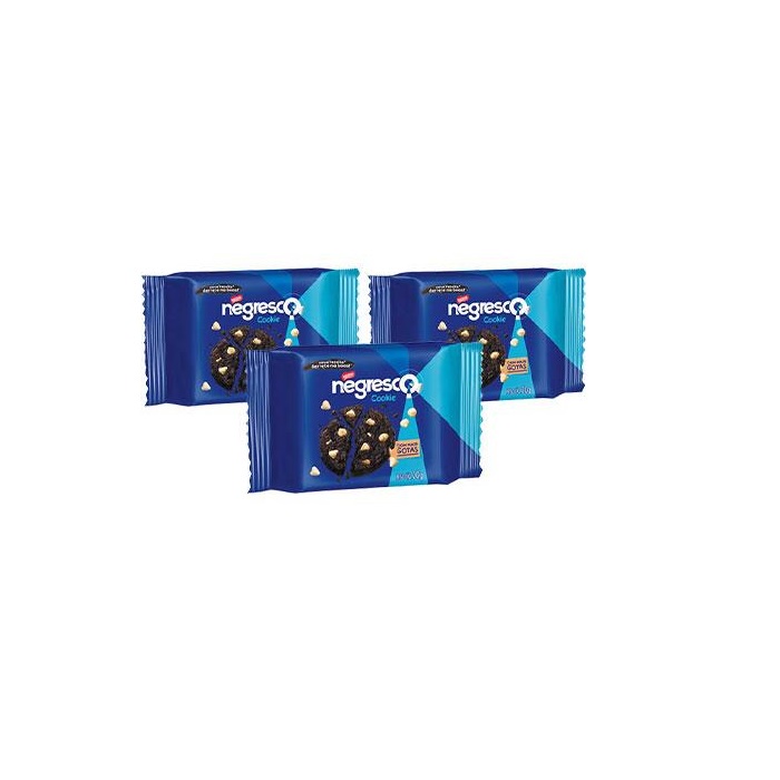 Cookies Negresco Nestlé 60g - 3 pacotes de 20g cada | Shopee Brasil