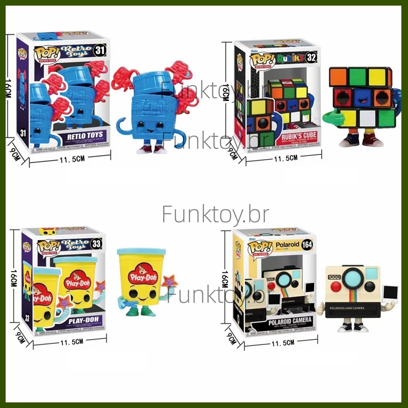 Funko Pop! Retro Toys Rubik's Cube Polaroid Camera Play-Doh 31 32 33 ...