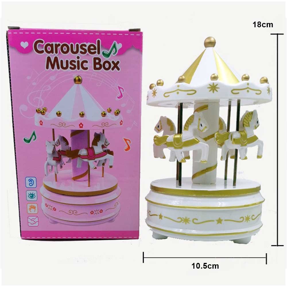 Carousel Music Box Platinum Carousel Musical Toys | Shopee Brasil
