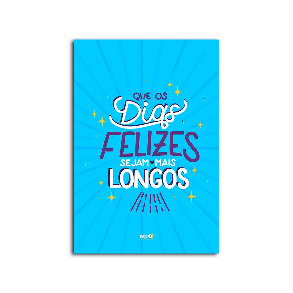 Placa Lettering - Dias Felizes | Shopee Brasil