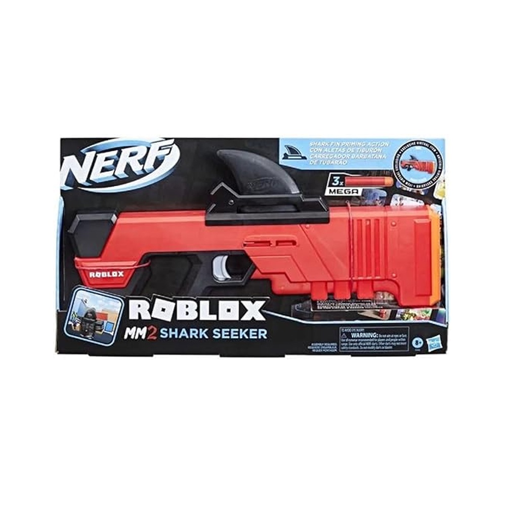 Nerf Lança Dardos Roblox MM2 Shark Seeker F2489 Hasbro | Shopee Brasil