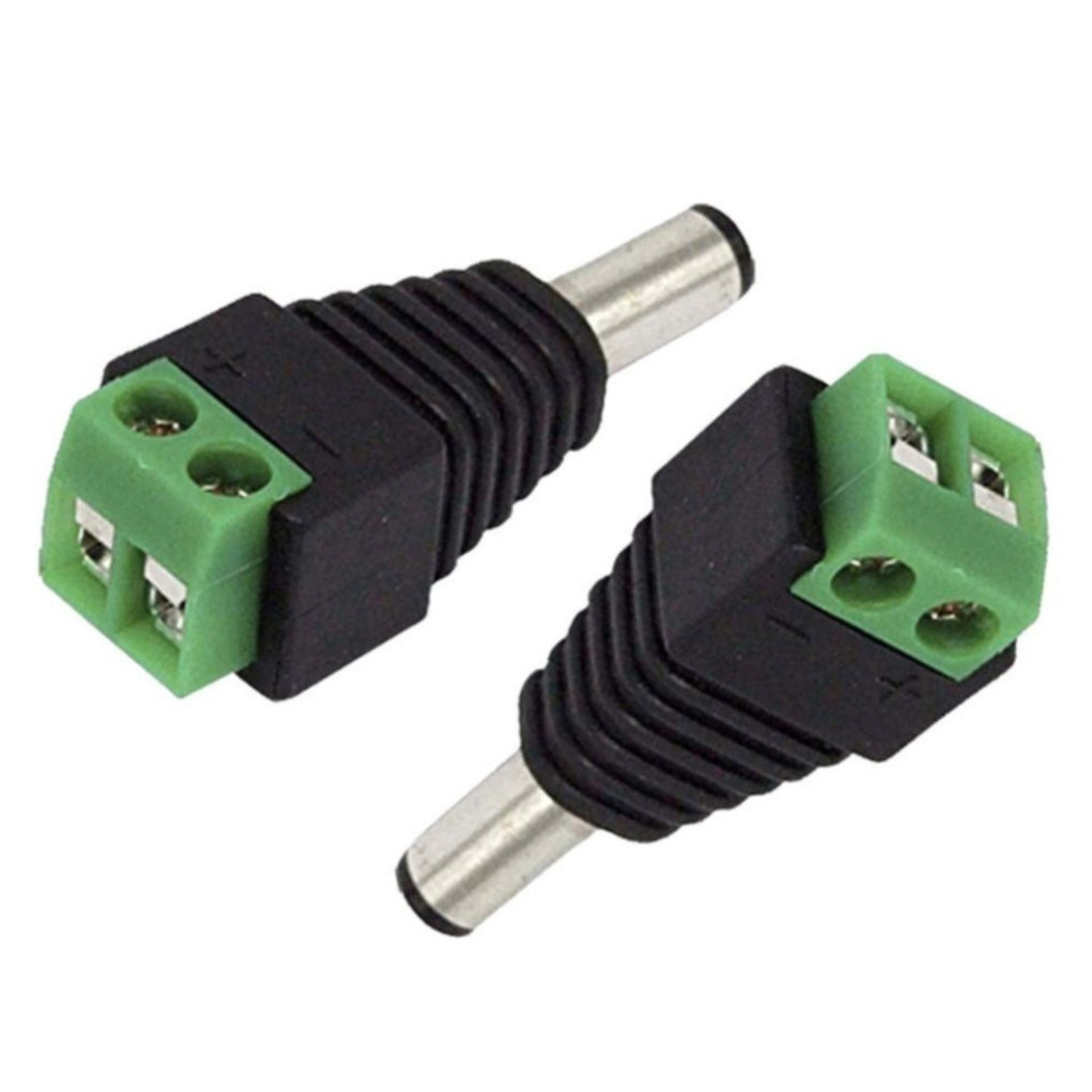 Kit 5 Conector Plug P4 Macho Com Borne P/ Cftv Câmera Fonte | Shopee Brasil