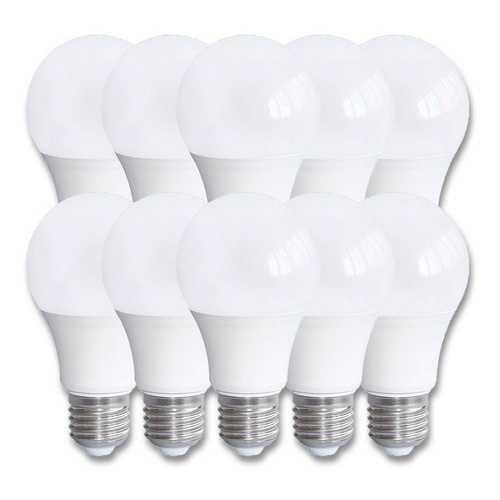 KIT 10 Lâmpadas Bulbo Led 15w 6500 branco frio Soquete E27 | Shopee Brasil