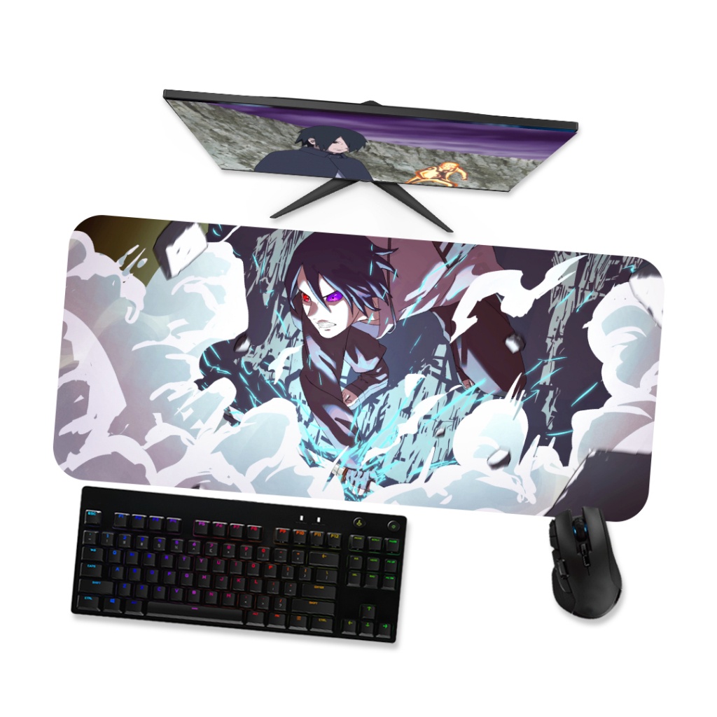 Mouse Pad Gamer Grande - Naruto Sasuke Uchiha 4 - 90x40, 80x40, 60x40 e ...