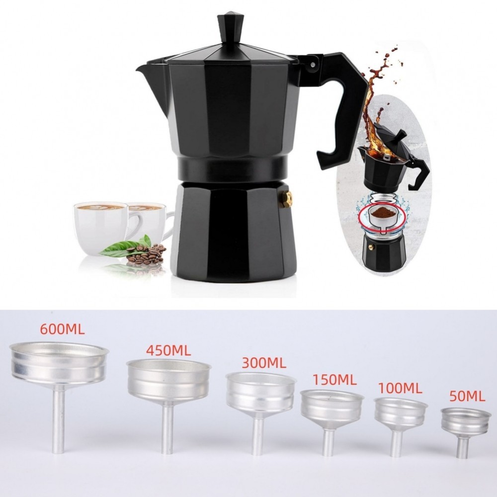 Filtro De Funil De Alumínio Para Moka Café Expresso Tamanhos 1 2 3 6 9 ...