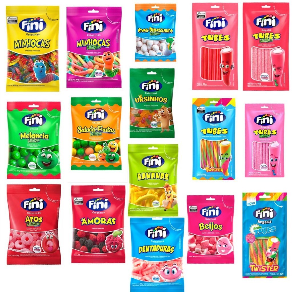 Caixa Box 16 Unidades de Fini | Shopee Brasil