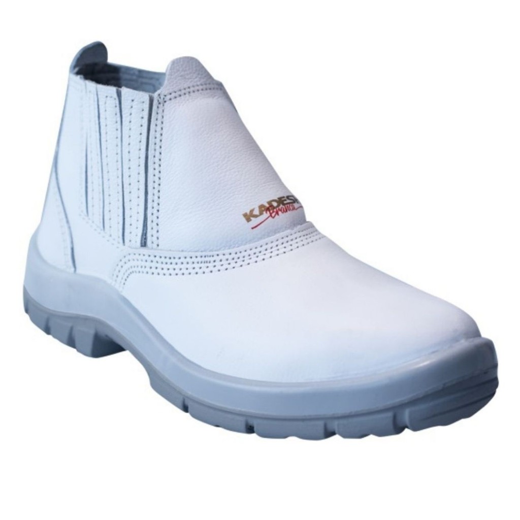 BOTINA KADESH IMPACTO BRANCA ELÁSTICO BICO PVC CA 33734 | Shopee Brasil