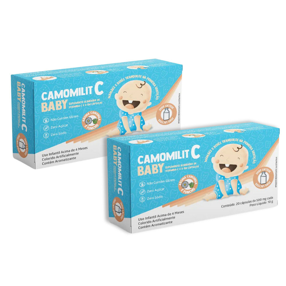 Kit 2 Uni Camomilit C Baby Liteé 20 Cápsulas Camomila e Funcho | Shopee ...