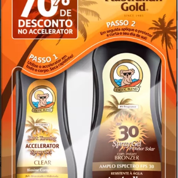 Kit Australian Gold Instant Bronzer - Protetor Solar Corporal ...