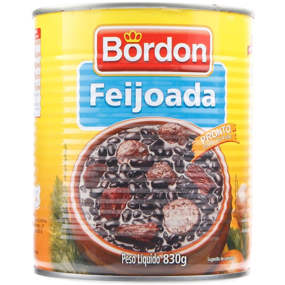 Kit Com 2 Feijoada Bordon Pronta Tamano Grande Brasileira 830g | Shopee Brasil