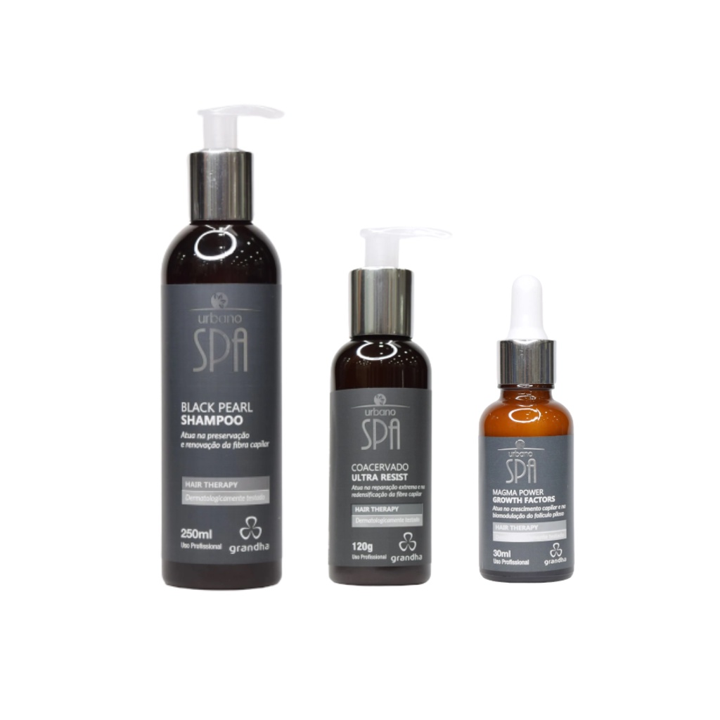Kit Grandha Urbano Spa Black Shampoo Coacervado Magma | Shopee Brasil