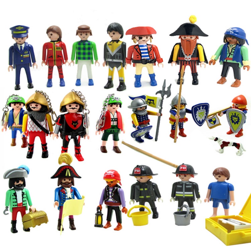 Anime Mobi World Playmobil figura de ação Acessórios Peças Bloco de ...