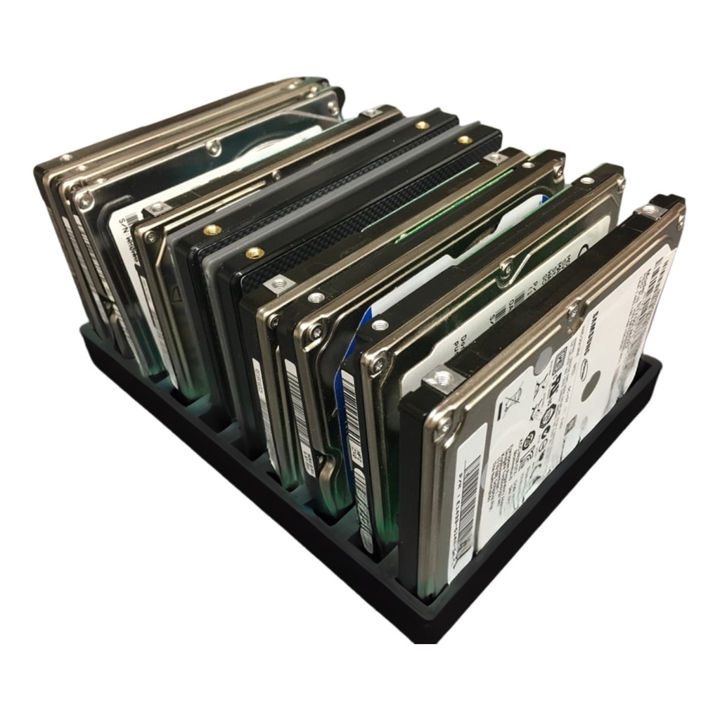 Suporte Para Hd Ou Ssd 2.5 Horizontal Com 10 Espaços | Shopee Brasil