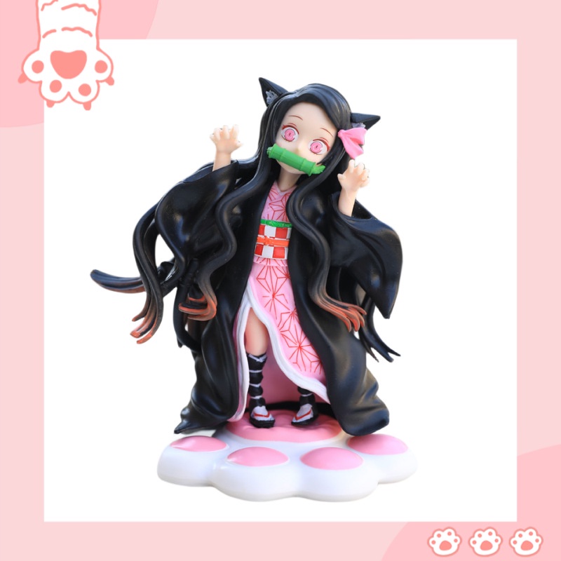 Demon Slayer Cat Claw Demon Nezuko Meow Nezuko Boneca Modelo de Figura ...