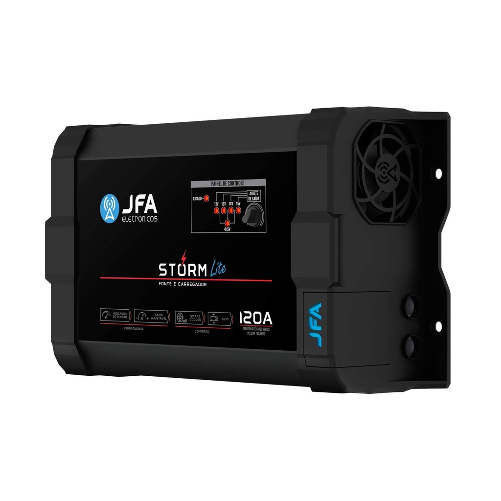 Fonte Automotiva Carregador de Bateria Storm Lite 120A JFA Bivolt Carro Som Automotivo | Shopee ...