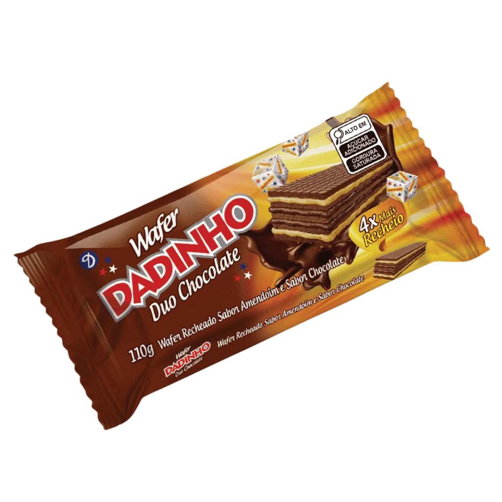 Dadinho Wafer Duo Chocolate | Shopee Brasil
