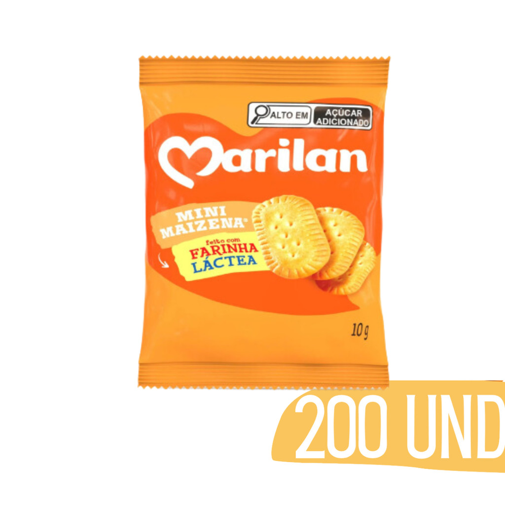 Biscoito Mini Maizena Marilan Sache 10g - 200 unidades | Shopee Brasil