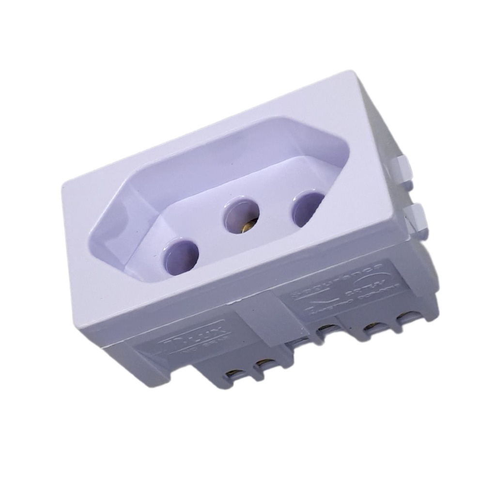 Modulo Tomada 20a 2p+t Linha Home Blux Cor Branca | Shopee Brasil