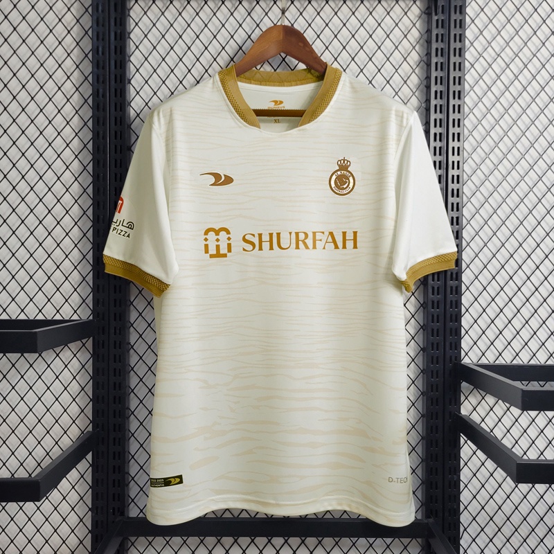 Camisa Al Nassr Masculina Bege 22 23 Equipa De Futebol Shopee Brasil