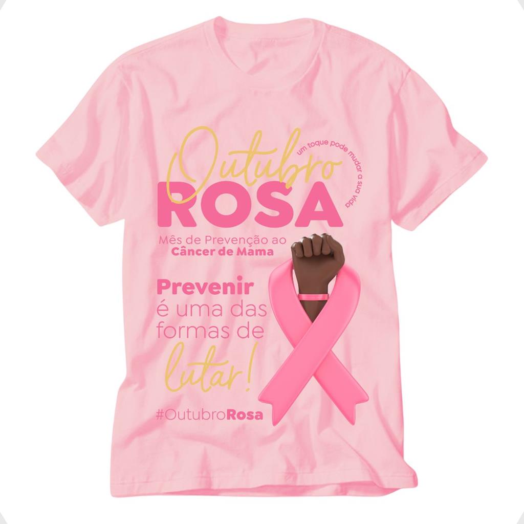 Blusa outubro rosa camiseta prevencao cancer de mama | Shopee Brasil