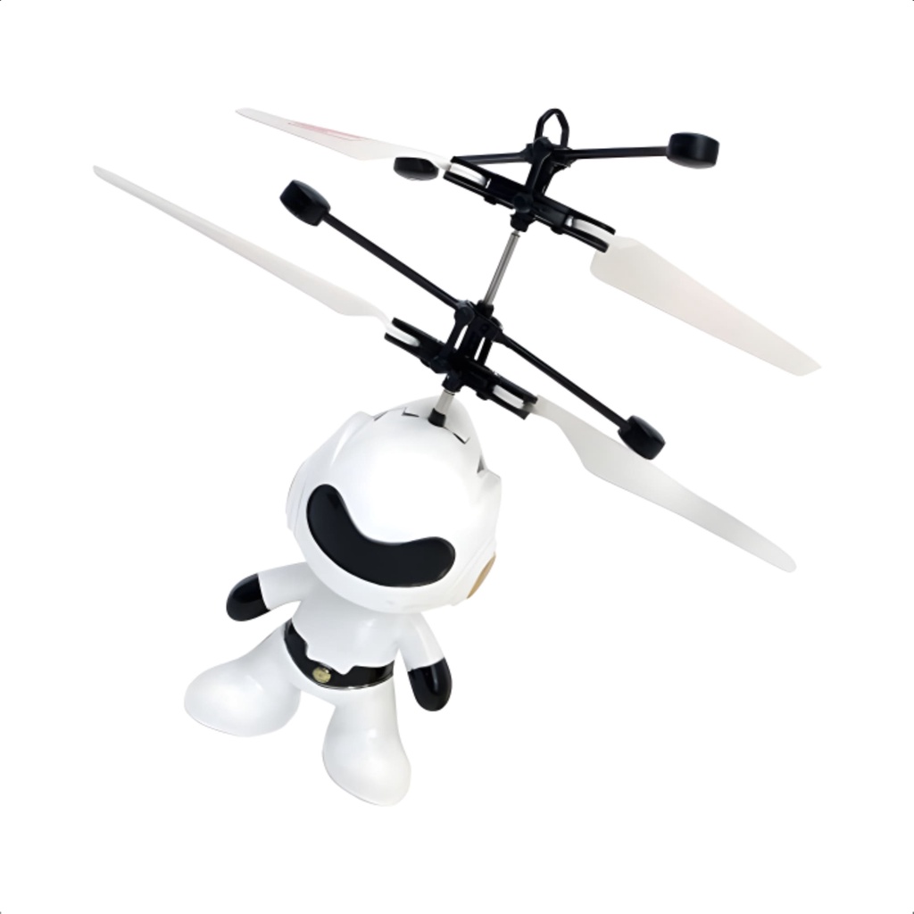 Brinquedo Drone Robô Voador Infantil Com Carregador USB e Controle Sensor Infravermelho ...