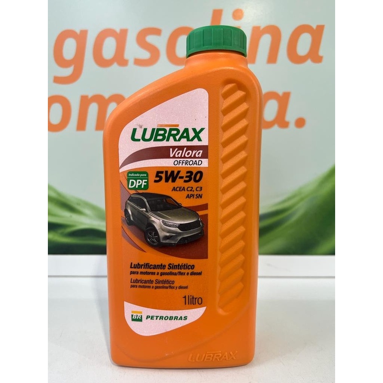 Oleo Lubrax Valora Offroad 5w30 Sn Ac Litro | Shopee Brasil
